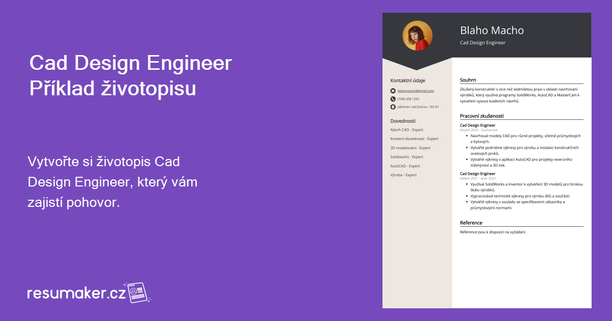 Cad Design Engineer Resume Example (Free Guide)